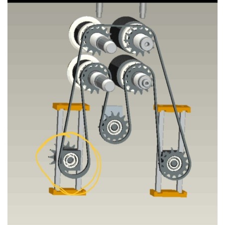 BWS-100v2 - Main Chain Bottom Gear Assembly