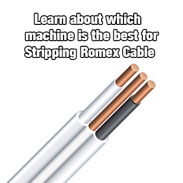 Stripping Romex wire using a romex stripping machine